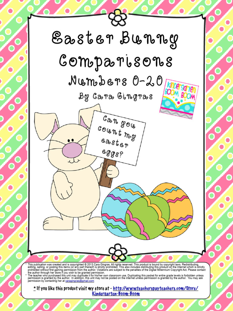 Easter Bunny Counting Activity 0-20 | PDF