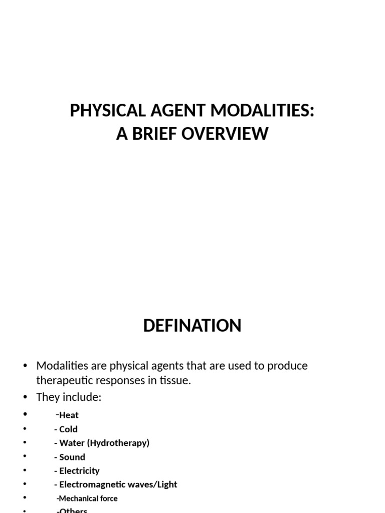 Physical Agent Modalities | PDF | Ultrasound | Infrared