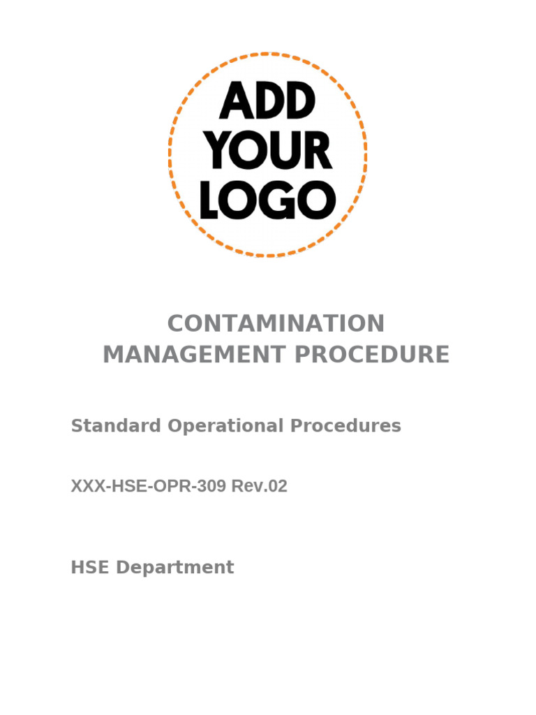 Contamination Management Procedure Guide | PDF | Environmental ...