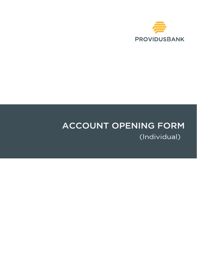 Individual Account Opening Form | PDF | Banks | Overdraft