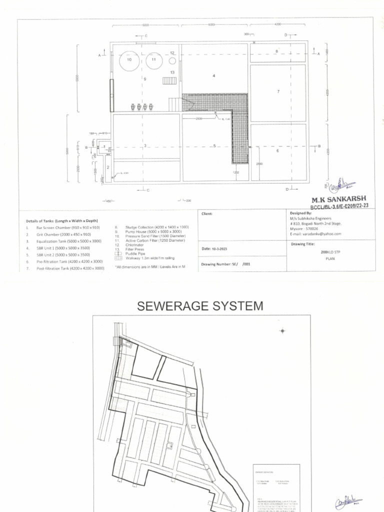 Stp Tank Sewerage System Details | PDF | Sewage Treatment | Anaerobic ...