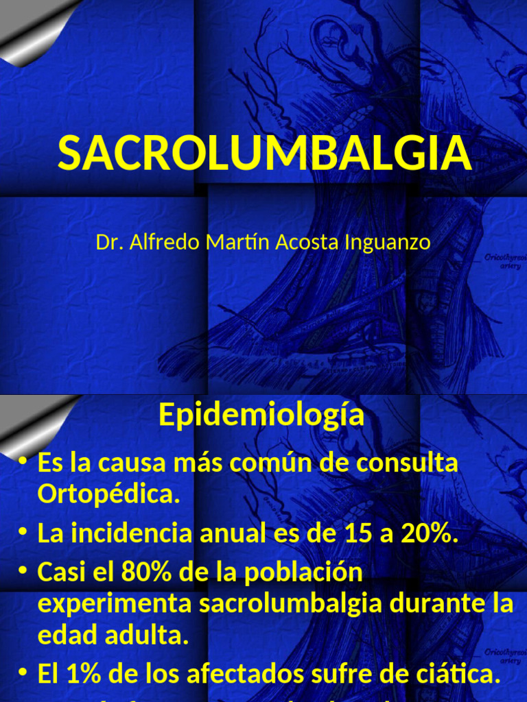 SACROLUMBALGIA | PDF