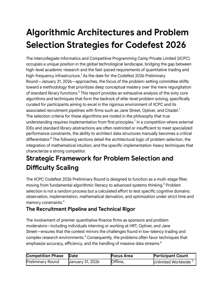 Designing Codefest 2026 Algorithms | PDF | Algorithms And Data ...