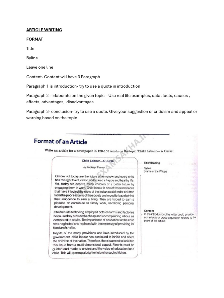 Article Writing | PDF