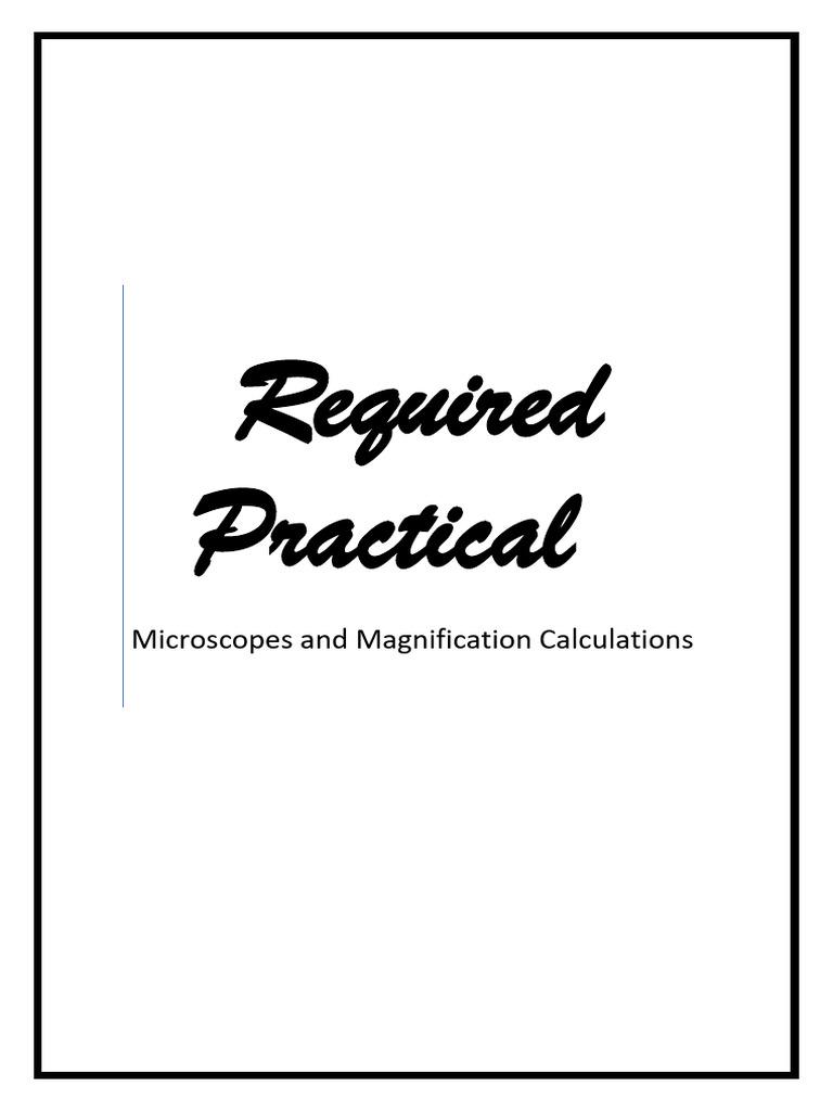 Practical 1 - Microscopes Worksheet | PDF | Microscope | Optics
