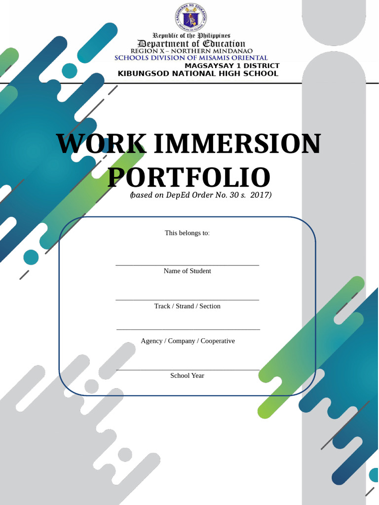 SHS Work Immersion Portfolio Guide | PDF | Job Interview | Social ...