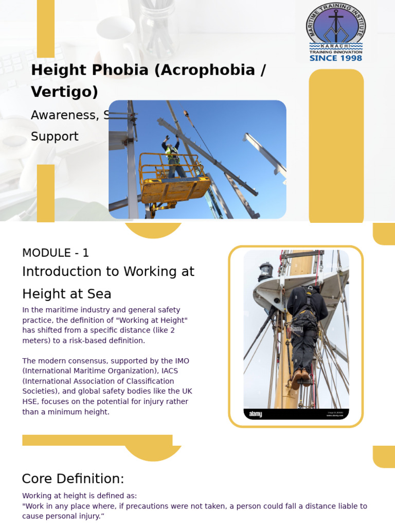 Height Phobia (Acrophobia & Vertigo) For Seafarers | PDF | Vertigo