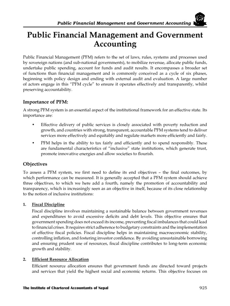 Public Financial Management in Nepal | PDF | Government Spending | Budget