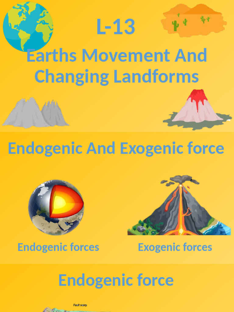 Earth's Movement and Landform Changes | PDF