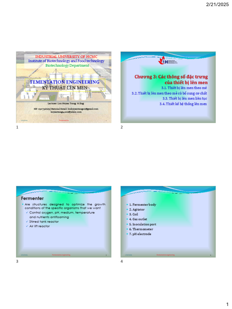 Cac Thong So Dac Trung Cua Thiet Bi Len Men | PDF