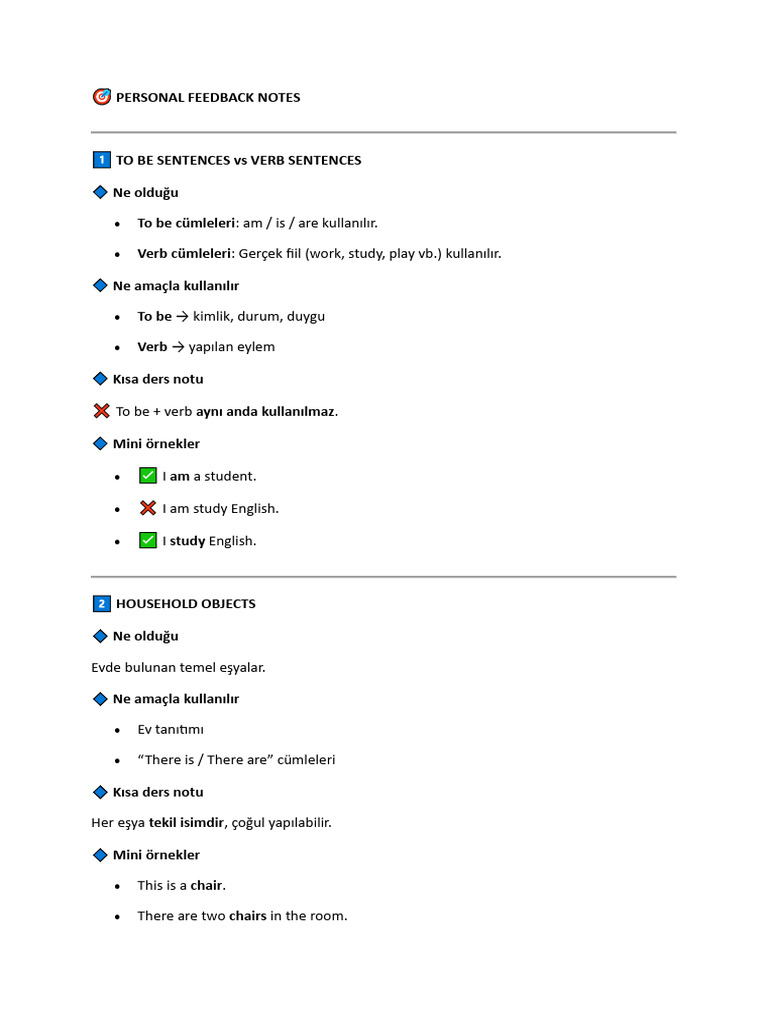 ? Personal Feedback Notes - Ada | PDF