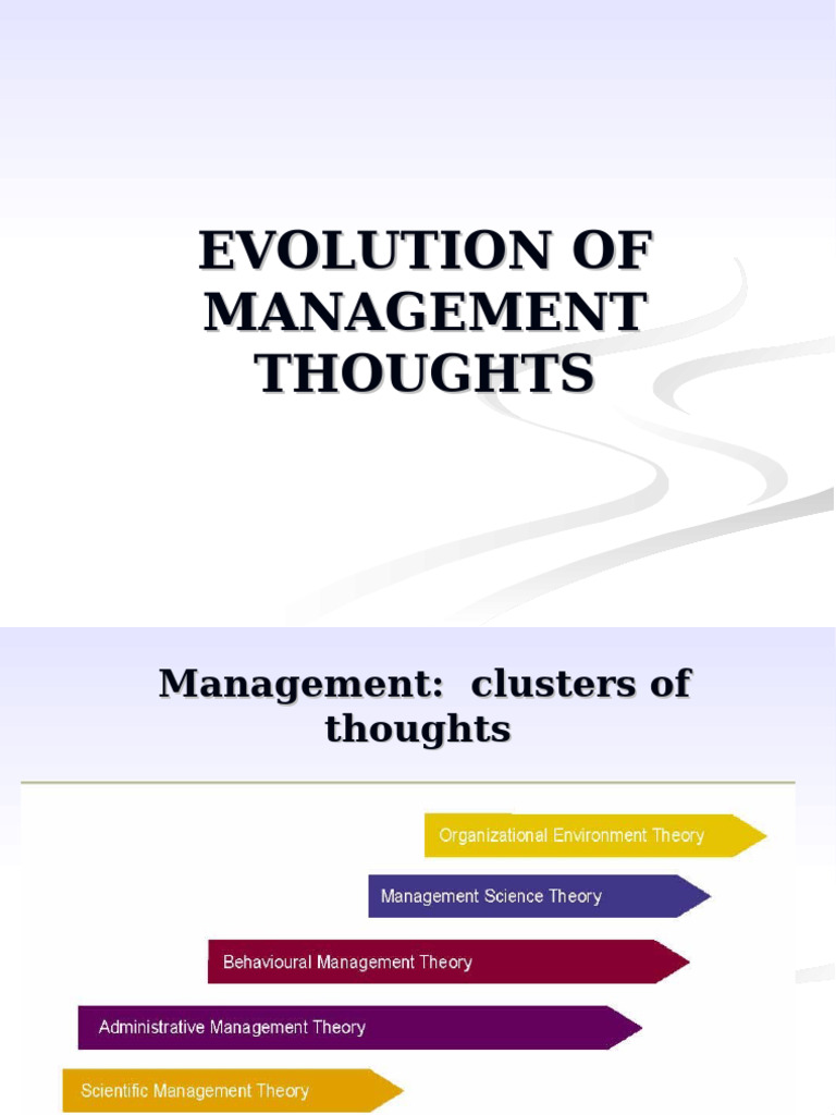 Chap 2 Evolution of Management Thoughts | PDF | System | Quality Management
