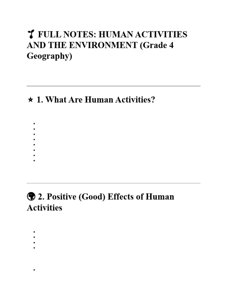 Human Activities Impact on Environment | PDF | Waste | Soil