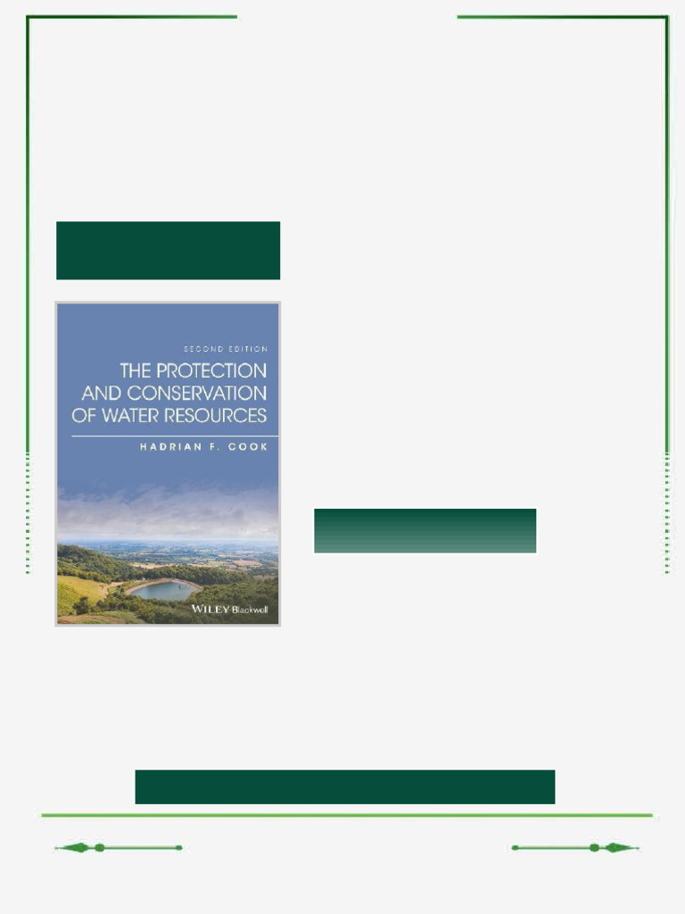 The Protection and Conservation of Water Resources Hadrian F. Cook eBook polished digital ...