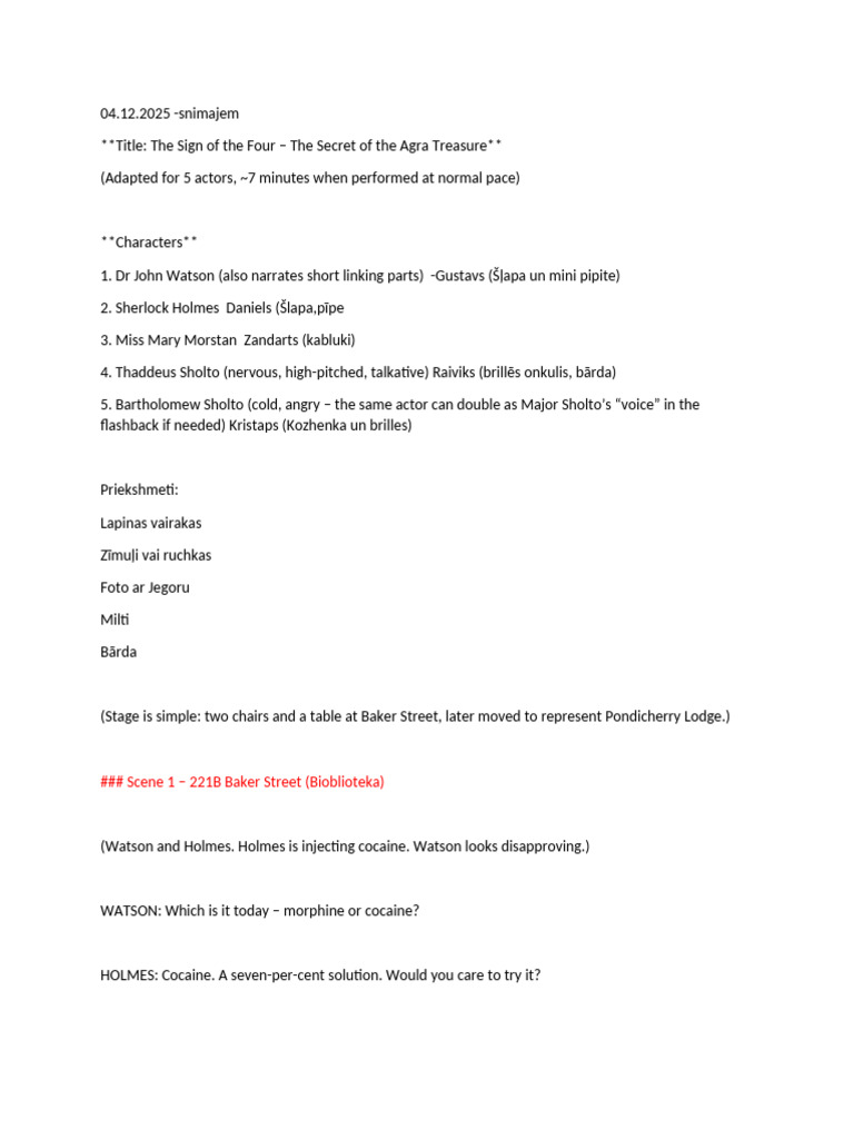 Shrek | PDF | The Sign Of The Four | Arthur Conan Doyle Characters
