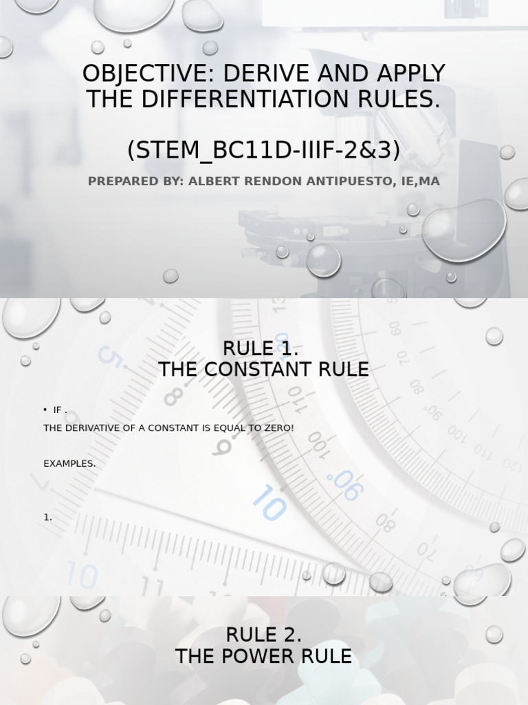 3. Differentiation Rules | PDF