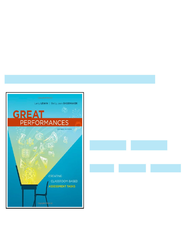 Great Performances Creating Classroom Based Assessment Tasks 2nd ...