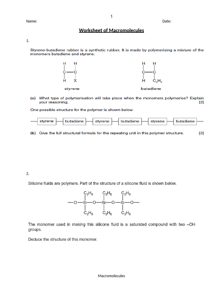 Macro Molecules | PDF