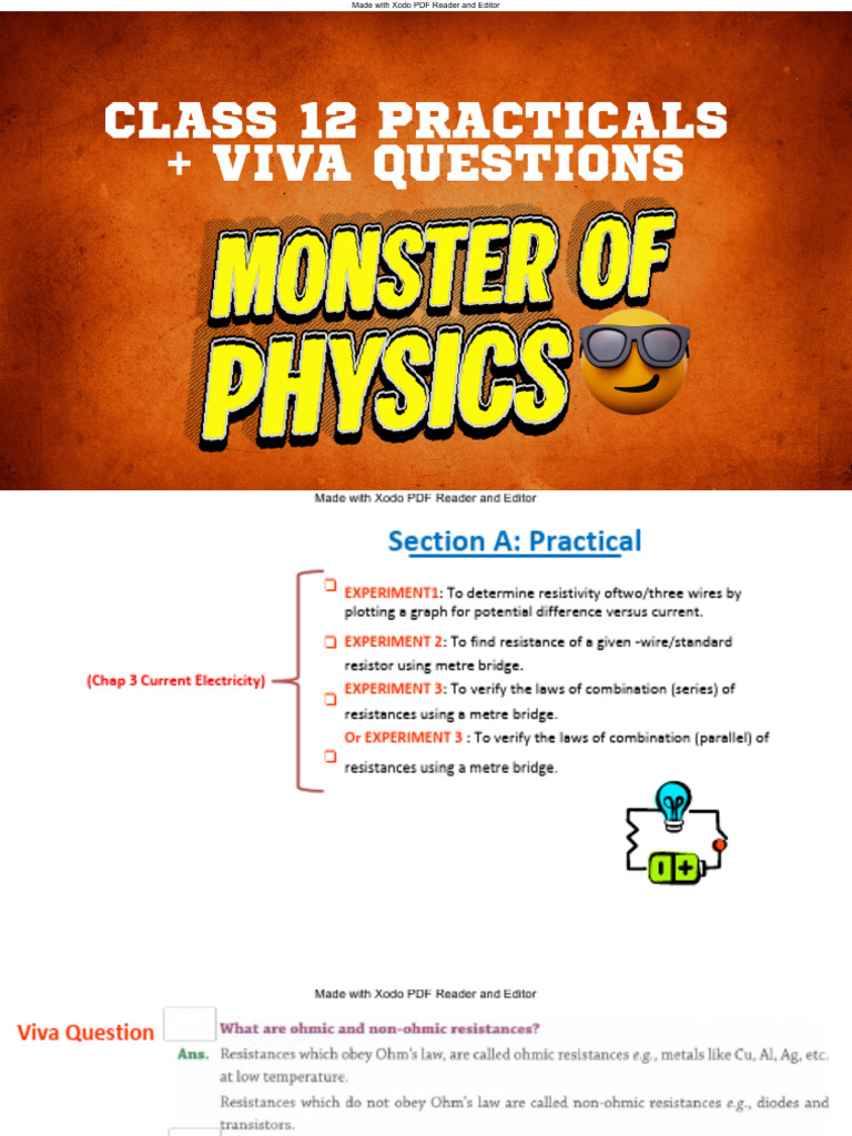 Class 12 Physics Practical Guide | PDF | Optics | Mirror