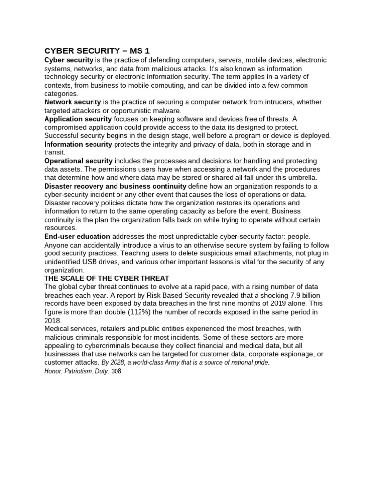 Understanding Cyber Security Threats | PDF | Malware | Security