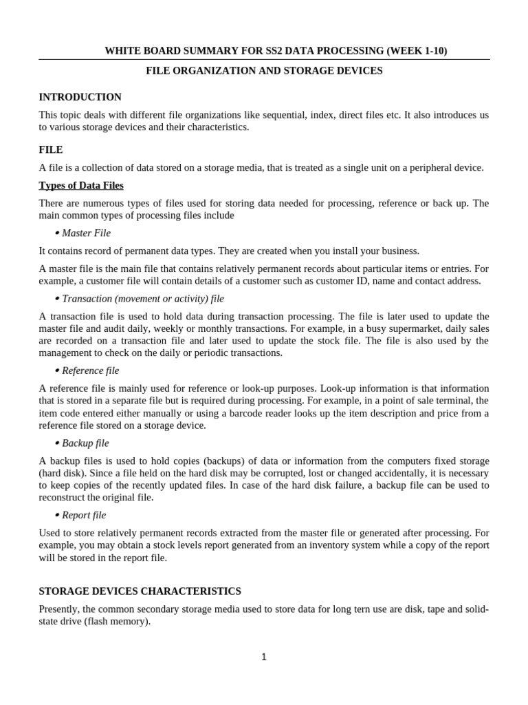 Ss2 DP Second Term Summary Notes | PDF | Network Topology | Computer ...