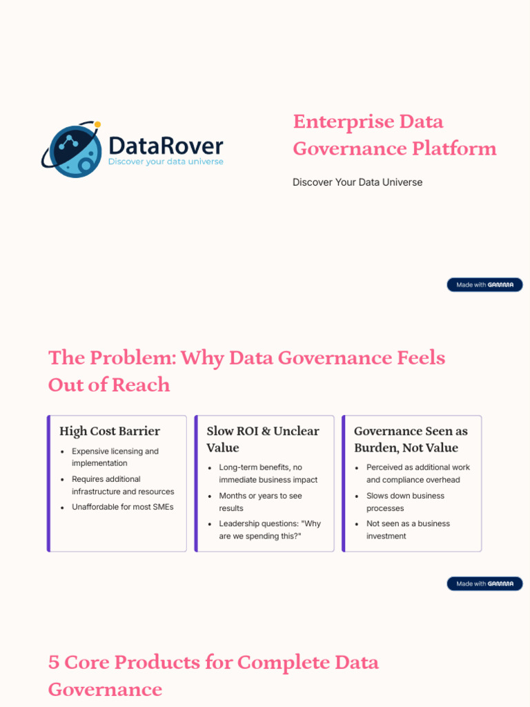 Enterprise Data Governance Platform End | PDF | Data Quality | Data