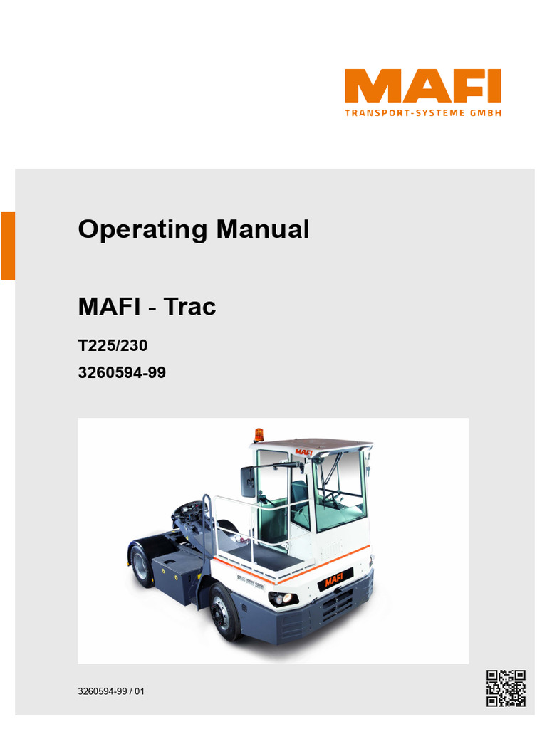 MAFI Trac T225/230 Operating Manual | PDF | Truck | Safety