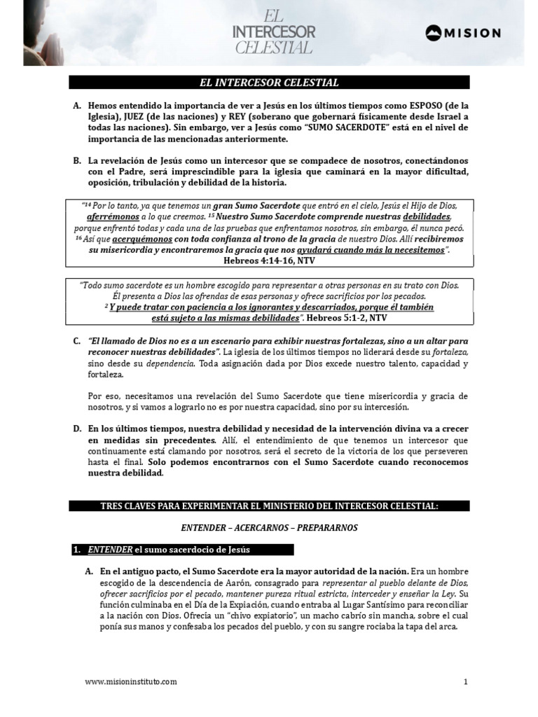 Serie El Intercesor Celestial (Digital) | PDF | Sacerdote | Cristo (título)