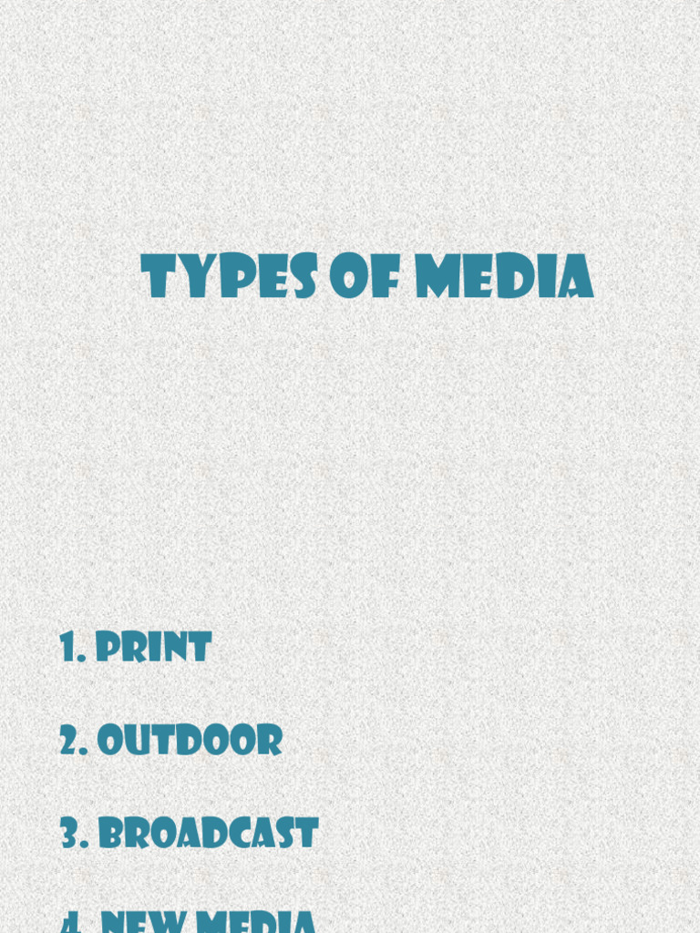 Lesson 3 and 4 Types of Media Information Sources (1) | PDF