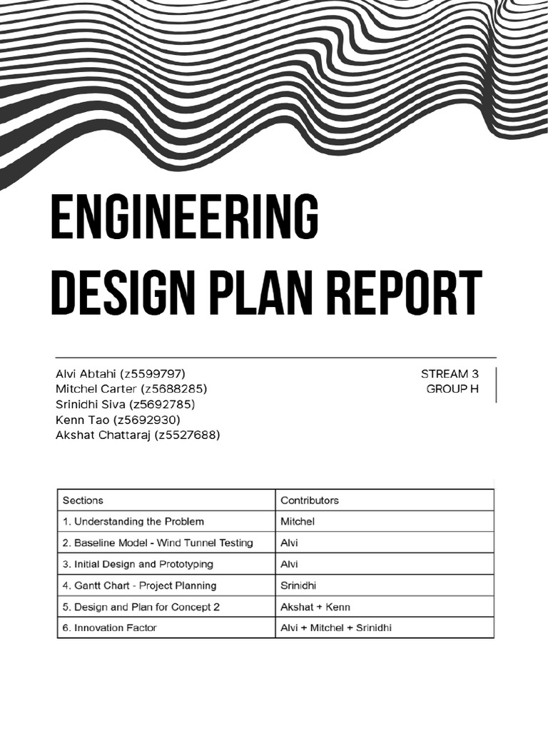 Engineering Design Plan Report | PDF | Lift (Force) | Airfoil