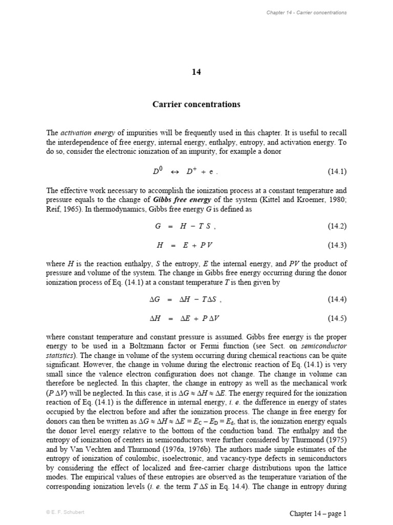 Carrier Concentrations in Semiconductors | PDF | Doping (Semiconductor ...