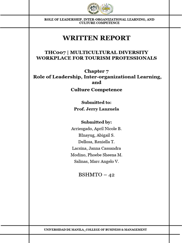 GROUP 7 - Written Report | PDF | Leadership | Knowledge