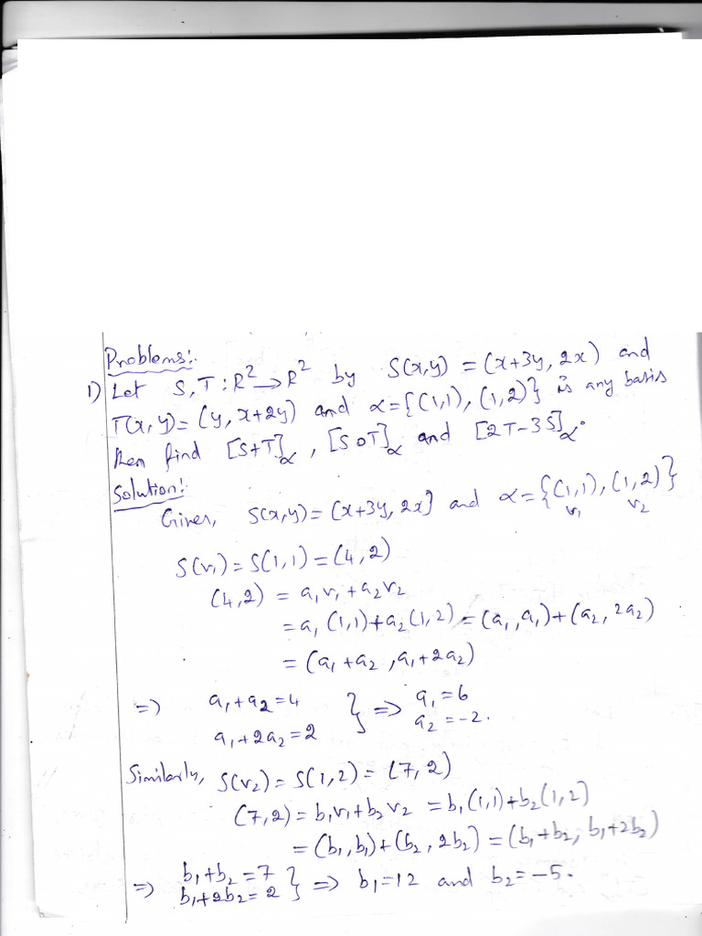 1.7 Vector Space of Linear Transformations | PDF | Linear Algebra
