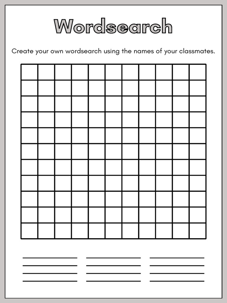 Black and White Wordsearch Early Finishers Worksheet.pdf | PDF