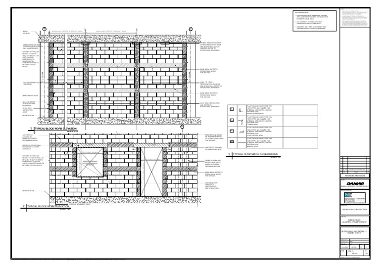 Ge-012 Block Wall Aac Detail 1 | PDF | Beam (Structure) | Concrete