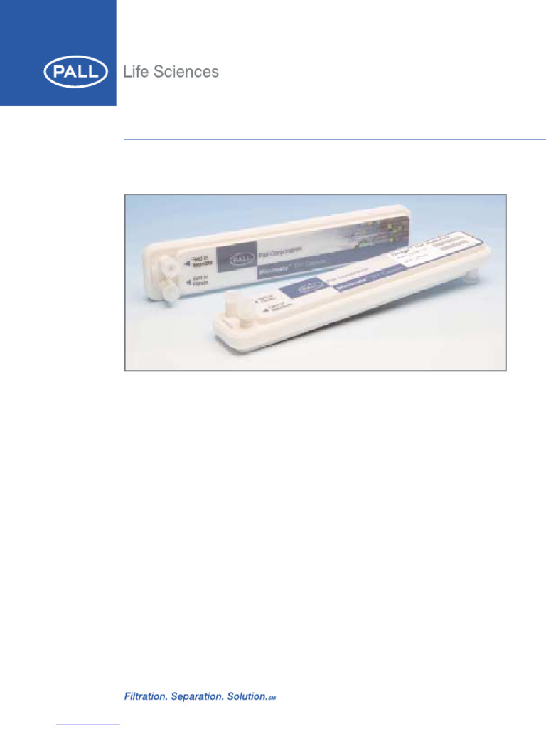 Minimate TFF Capsule User Guide | PDF | Pump | Membrane