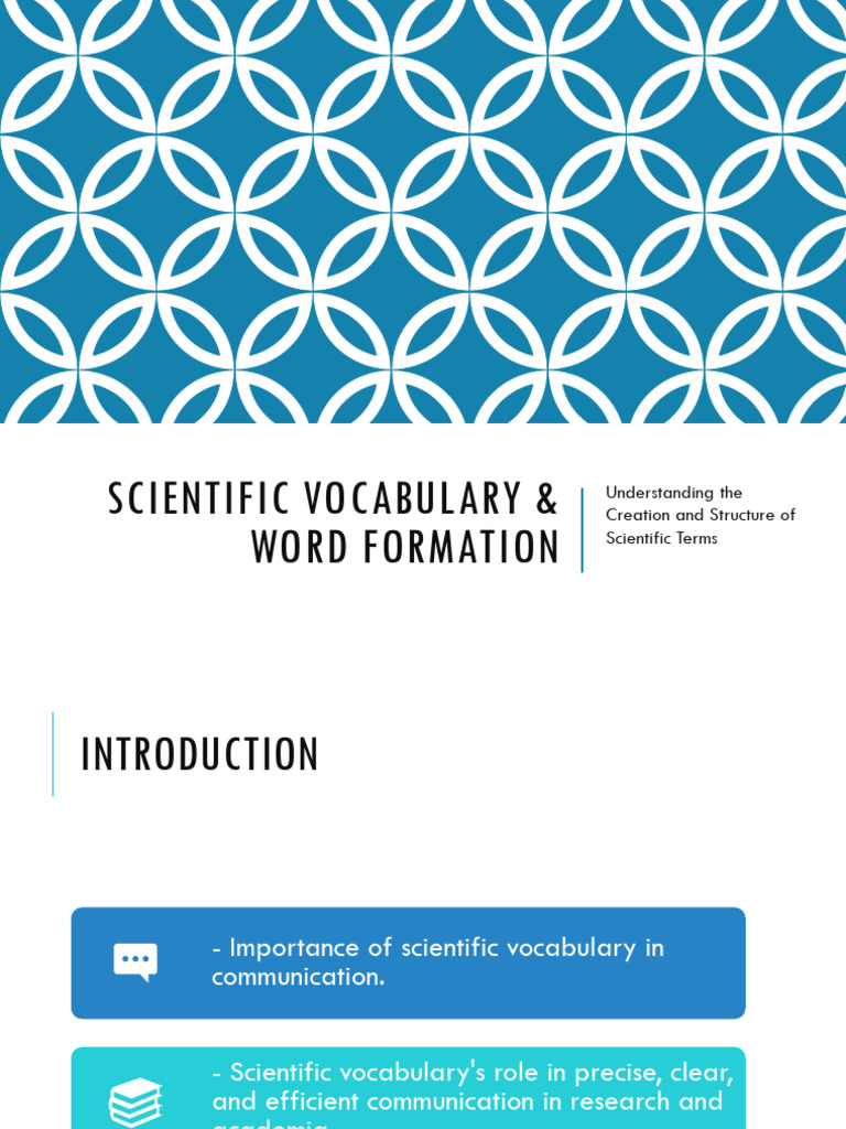 Scientific Vocabulary and Word Formation 30 | PDF | Word | Acronym