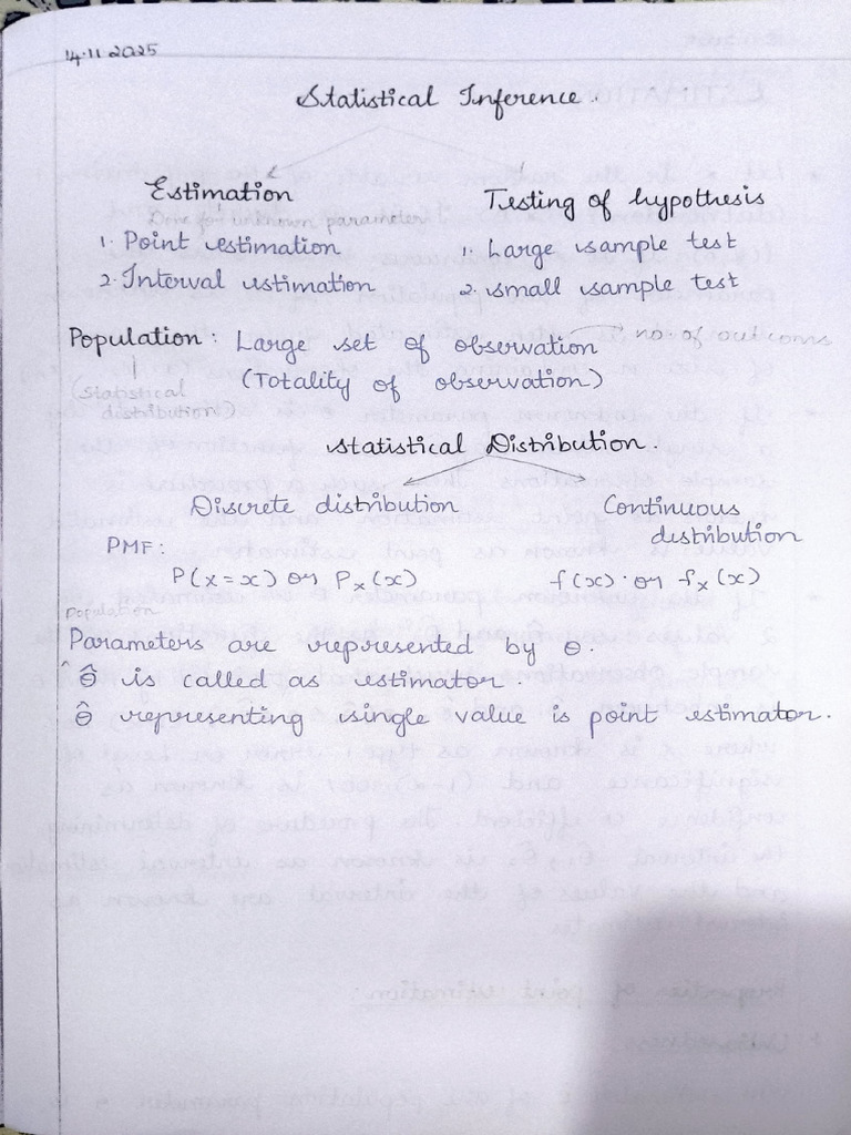 Statistical Inference Theory 1 | PDF
