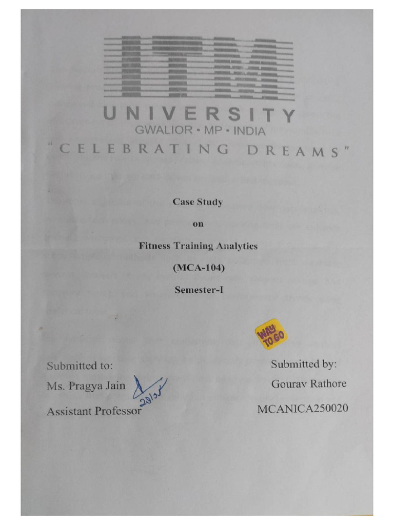 Gourav AI Case Study-merged-compressed_organized | PDF | Physical Fitness | Analytics
