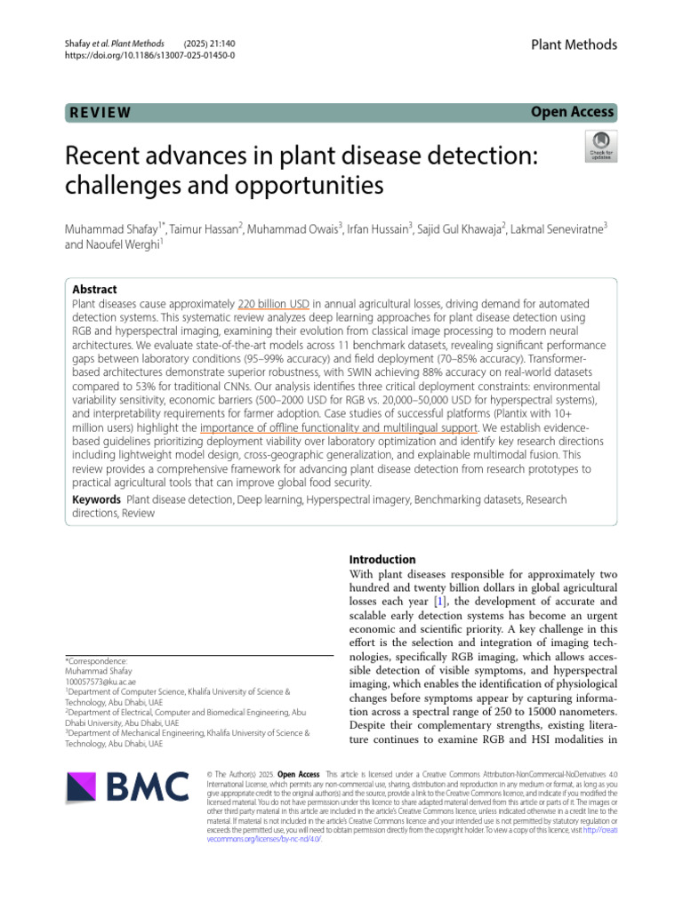 (2025)Recent Advances in Plant Disease Detection n Detection_ Recent ...