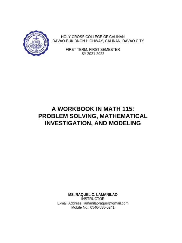 Module 4_Math 115 Problem Solving | PDF | Mathematics | Percentage