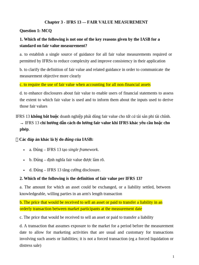 C3 FV Exercise | PDF | Fair Value | International Financial Reporting ...