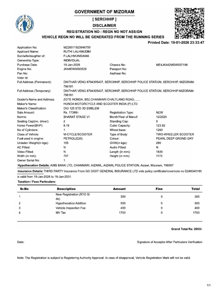 Ruthi Lalhmudiki Disclaimer | PDF