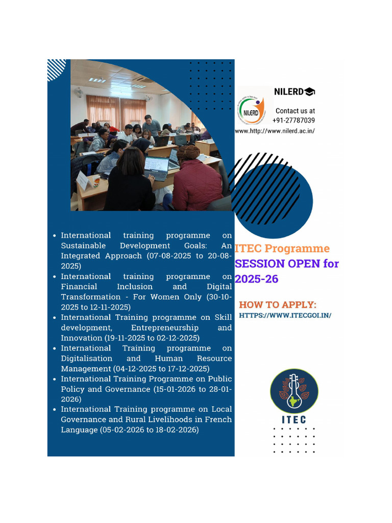 ITEC Training Courses 2025-2026 Overview | PDF | Human Resource ...