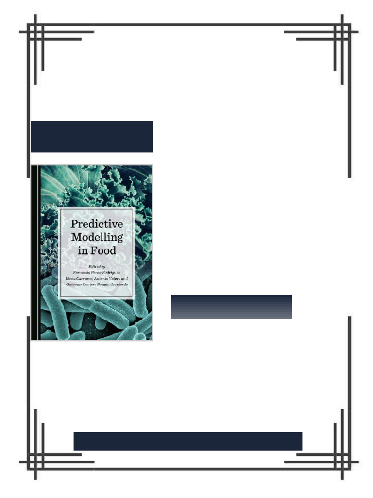 Predictive Modelling in Food 1st Edition Guiomar Denisse Posada ...
