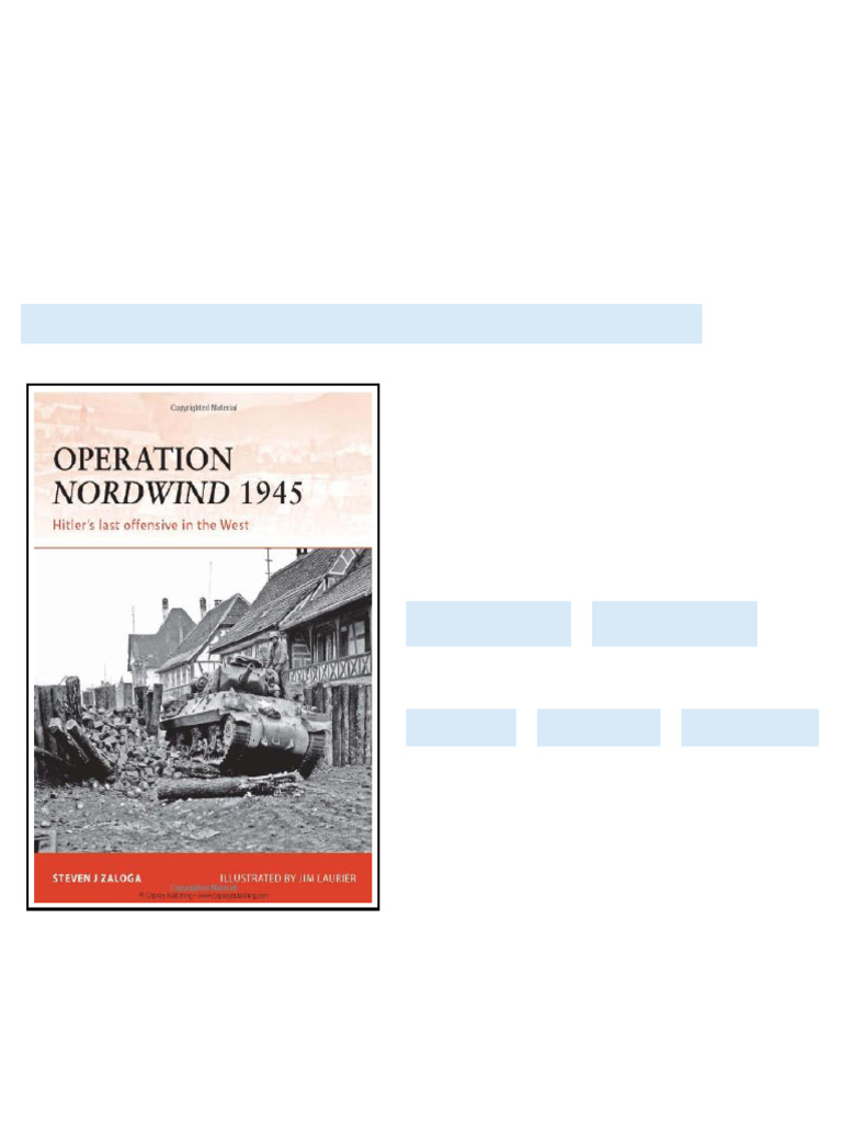 Operation Nordwind 1945 Hitler s last offensive in the West 1st Edition ...