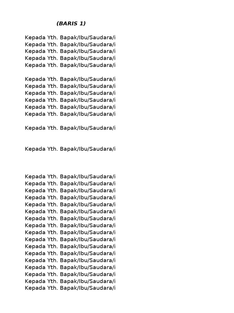 Format Label Nama-1 | PDF