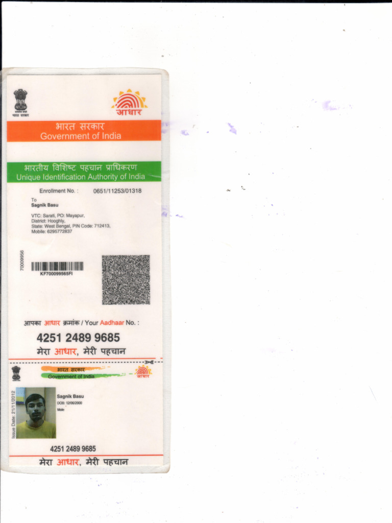 Aadhaar First - Copy | PDF