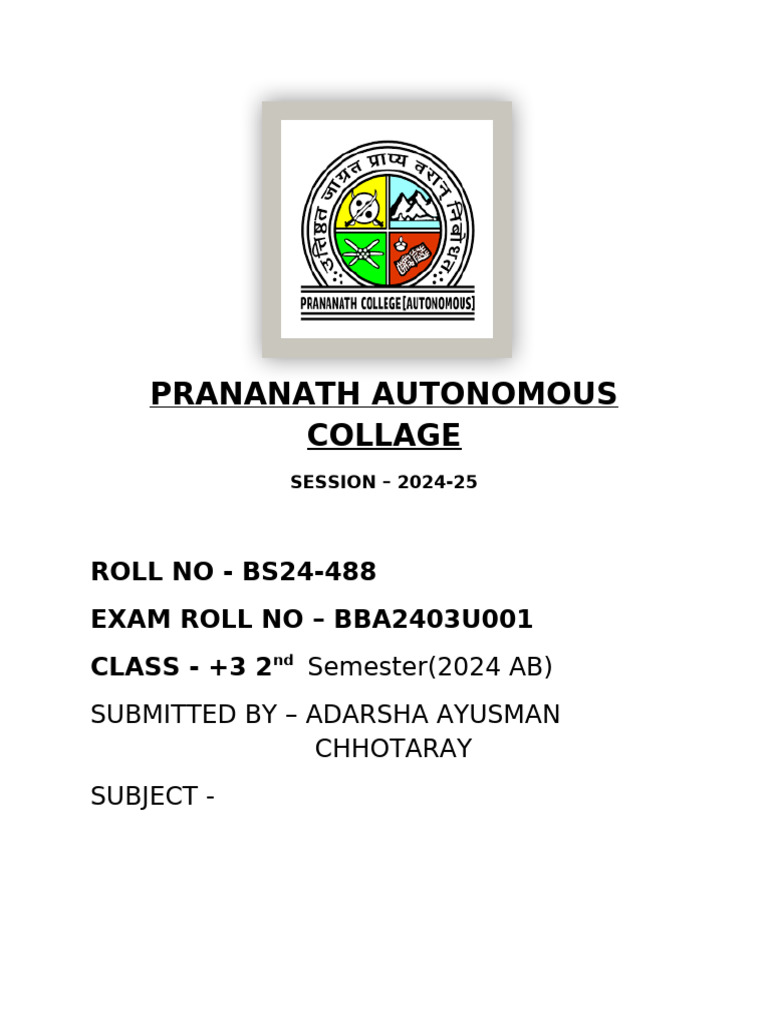 2prananath Autonomous Collage (2) | PDF