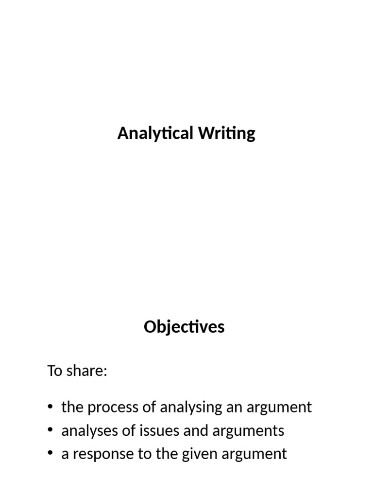 Analytical Writing | PDF | Argument | Critical Thinking